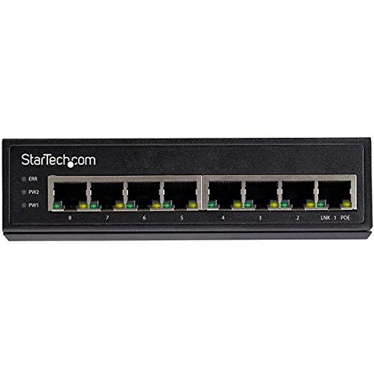 StarTech.com Industrial 8 Port Gigabit PoE Switch - 30W - Power Over Ethernet Switch - GbE PoE+ Unmanaged Switch - Rugged High Power Gigabit Network Switch IP-30/ -40C - 75C, TAA (IESC1G80UP)