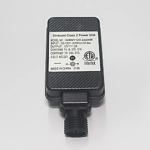 LED Transformer 12V 1000mA LED Controller Class 2 Power Supply, IP44 Rainproof Low Voltage Transformer US Plug for Christmas Light, Holiday Inflatable, String Light (-/+ Pin Connector)