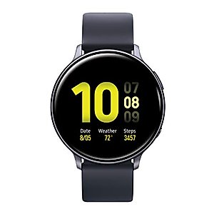 SAMSUNG Galaxy Watch Active 2 Smart Watch 44mm US Version GPS Bluetooth Advanced Health Monitoring Fitness Tracking Long-Lasting Battery, Aqua Black