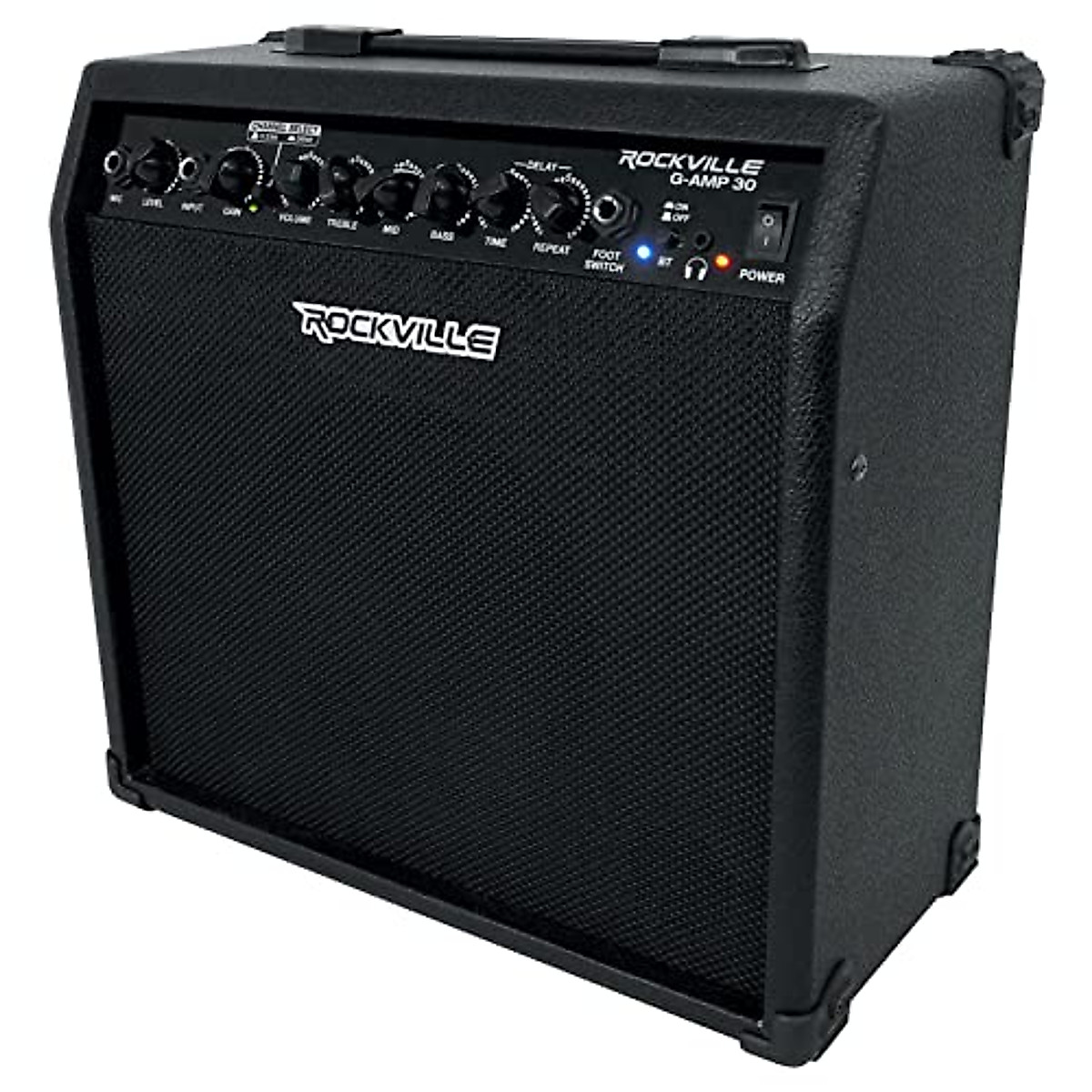 Rockville G-AMP 30 Watt Guitar Combo Amplifier Amp Bluetooth/Mic in+Footswitch