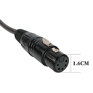 (1.5M) ZVH 3-Pin Female XLR to 5-Pin Male XLR DMX Turnaround Connection for DJ Par Light, Moving Head Light Par Light and Spot Light with XLR Input & Output (2pcs)