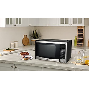 Emerson Radio MWI1212SS 1.2 Cu. Ft. 1000W Microwave Oven with Inverter Technology Stainless Steel Countertop/Built-in Design for Easy and Efficient Cooking