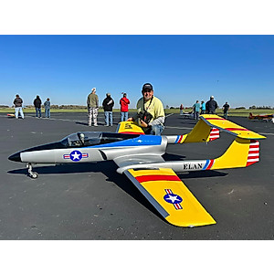 BoomerangRCJets Super Elan (Fly Navy) - RC Planes for Adults, Gorgeous and Durable Remote Control Plane/Jet/Toy for Adults, Required RC Transmitter and Receiver to Fly (HELIDIRECT)