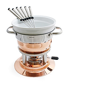 Swissmar Lausanne 11 Piece Copper Plated Fondue Set