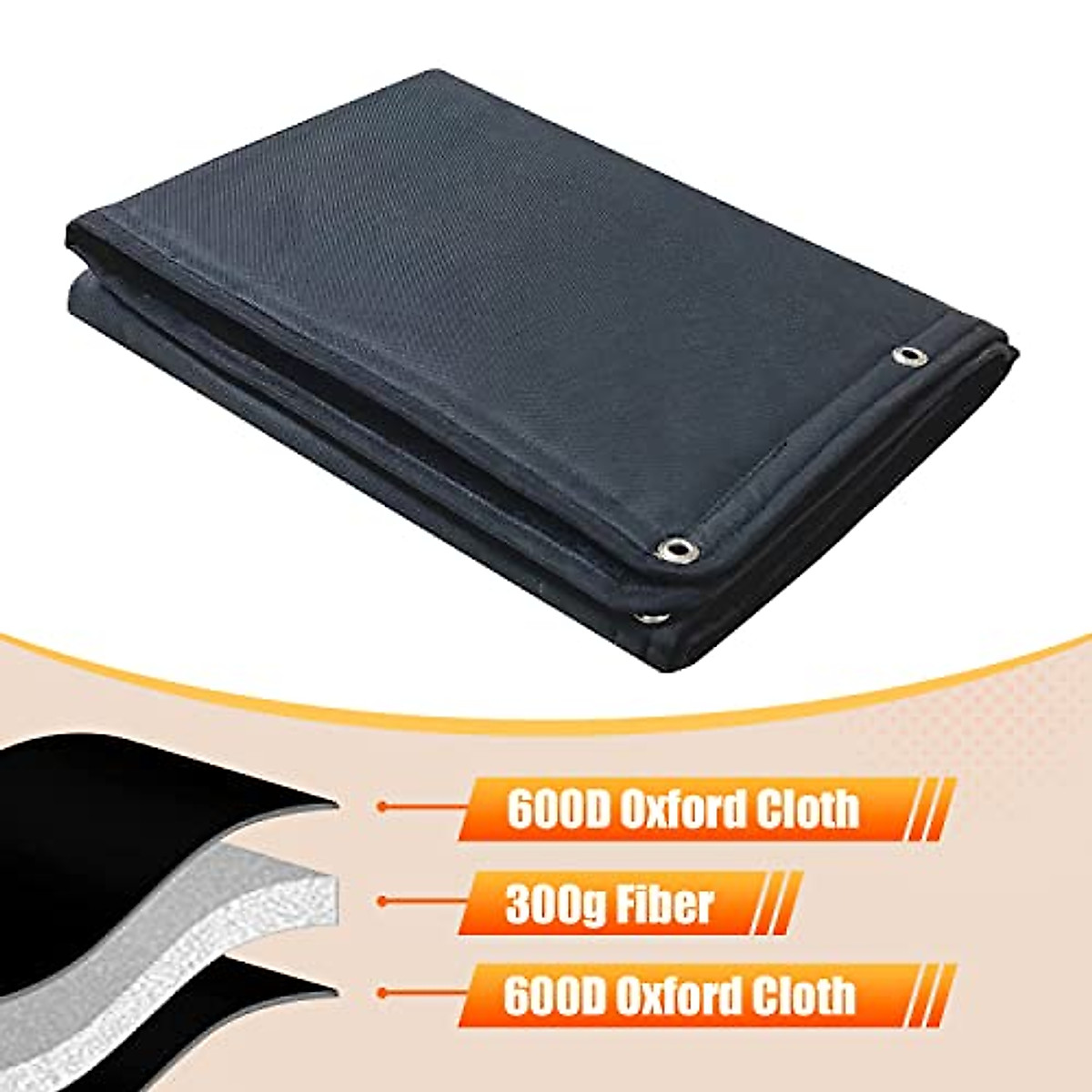 Magnet Fireplace Cover, Fireplace Draft Blocker, Fireplace Blanket for Heat Loss, Fireplace Flue Blocker, Fireplace Cold Air Blocker, Fireplace Draft Cover for Inside Fireplace, Black(39" W x 32" H)