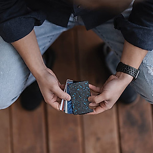 Ridge Forged Pacific - Slim RFID Wallet for Men, Front Pocket Design