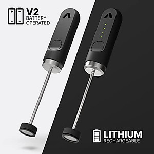 Subminimal NanoFoamer Lithium Handheld Milk Foamer; Make Premium Microfoamed Milk for Barista-Style Coffee Drinks at Home. New Model with Dozens of Improvements. USB-C Rechargeable