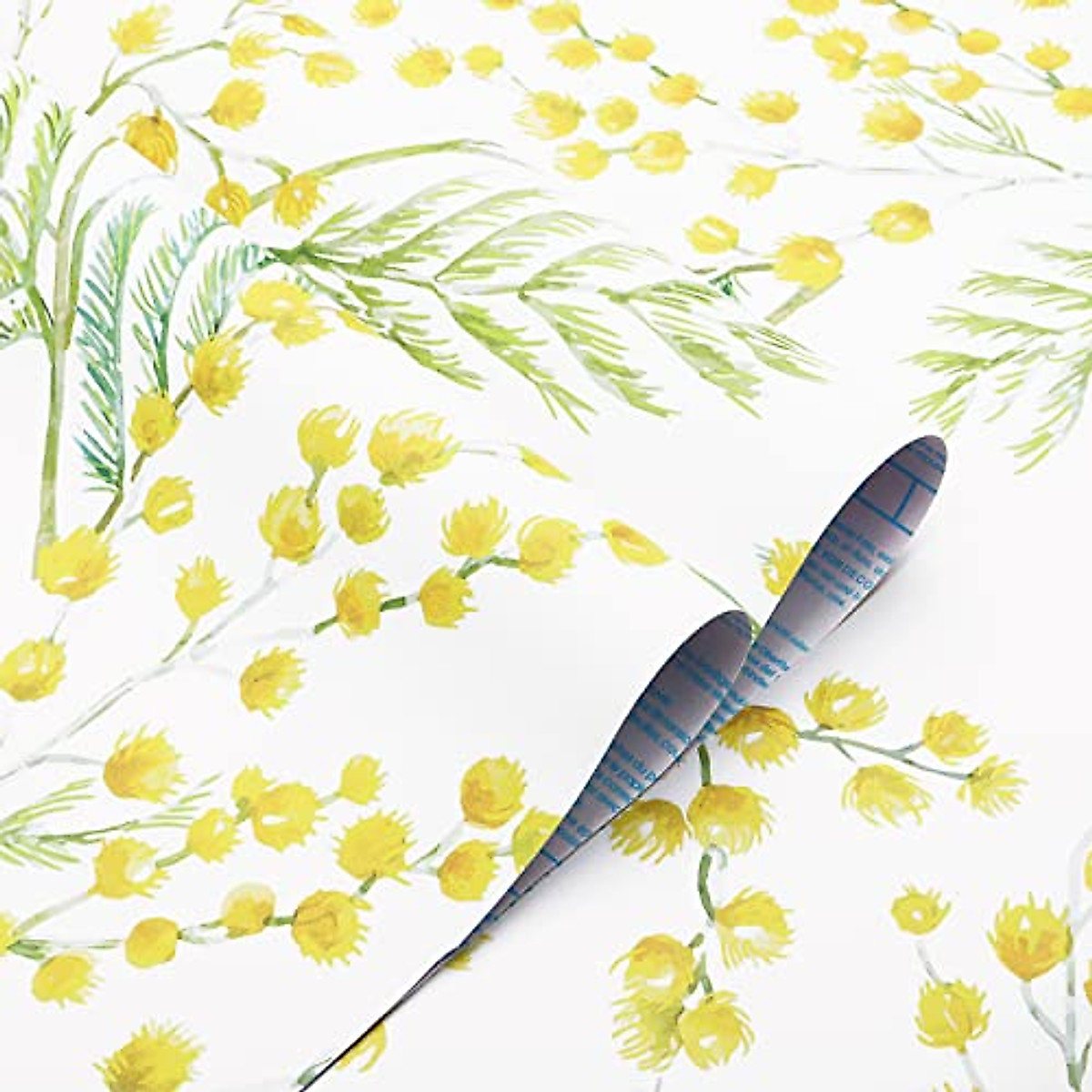 Floral Peel and Stick Wallpaper Leaf Wallpaper Green/Yellow Wallpaper Self-Adhesive Contact Paper Modern Green Leaf Wall Paper for Walls 15.5inch × 78.7 inch