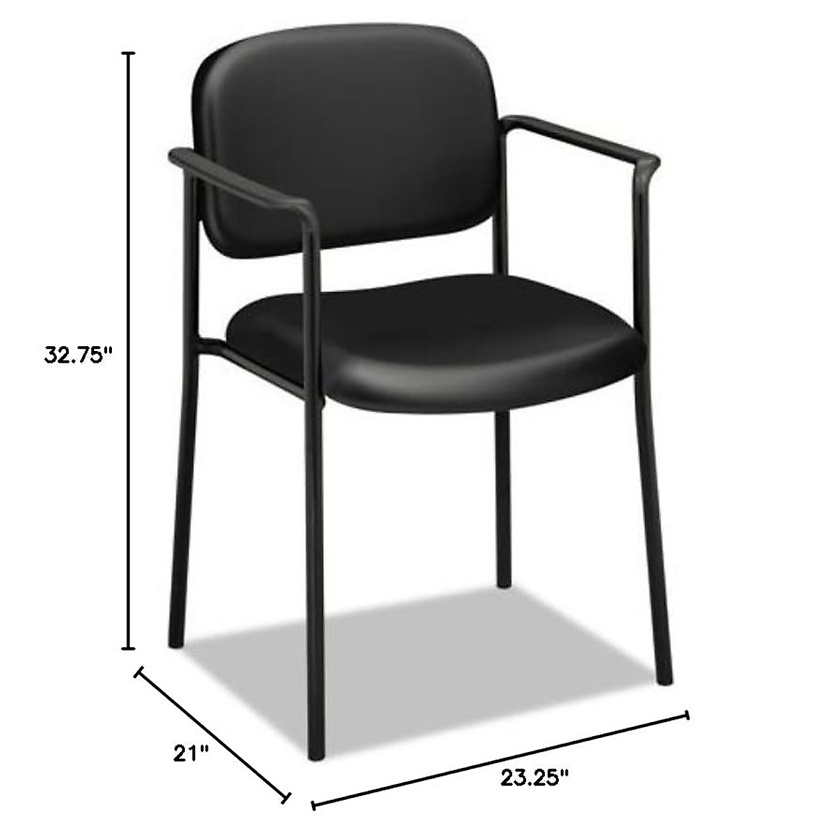 HON Scatter Office Guest Chair Stackable Waiting Room Chairs with Arms - Side Leather Office Guest Chairs & Reception Chairs with Wheels - Lobby Chairs for Conference, Breakroom, Church, School, Work