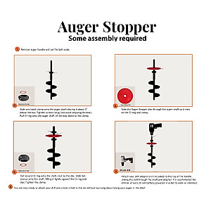 Ice Fishing Auger Stopper Disc- Prevent Auger Blade from Slipping Beneath The Ice- for use with Cordless 20volt Lithium Battery Powered Drills (9", Auger Stopper Disc)