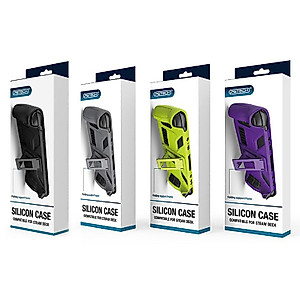 Protective Case for Steam Deck,Silicone Cover Skin Shell with Kickstand for Game Console,Game Host Protector Accessories,Shock Absorption and Scratch Resistant Design (Yellow)