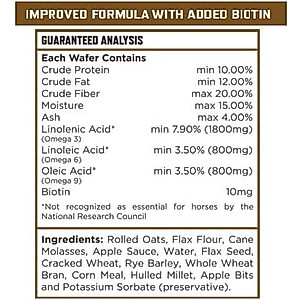 Majesty's Omega Wafers - Superior Horse / Equine Skin, Coat, and Immune Support Supplement - Omega 3, 6, 9, and Biotin - 60 Count (2 Month Supply)