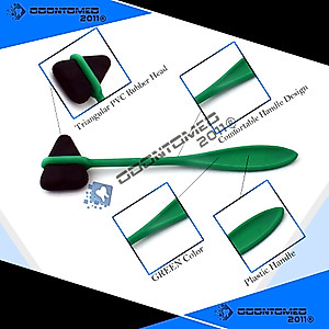 OdontoMed2011 Taylor Percussion Hammer with Black Head, Green Plastic Handle