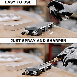 Schaaf Tools (2-Sided) Diamond Sharpening Stone Set, Fine/Coarse Grit | 8 Inch, 400/1000# Diamond Sharpening Plate | Adjustable Diamond Sharpening Stone Set, Spray Bottle, eBook Included