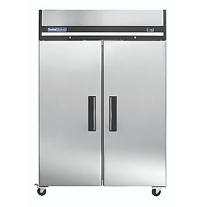 Central Exclusive Commercial Refrigerator, 2 Door Stainless Steel Reach In, Solid doors - 54" W 49 Cu Ft. (69K-032)