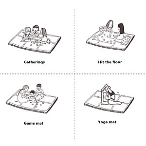 Tatami Carpet Mat Non-Slip Foldable, Rattan Sleeping Mat Crawling Mats, Living Room Bedroom Area Rug Soft Cushion Floor Futon, Japanese Floor Bed Sleeping Rest Playing Mat with Storage Bag, (Color :