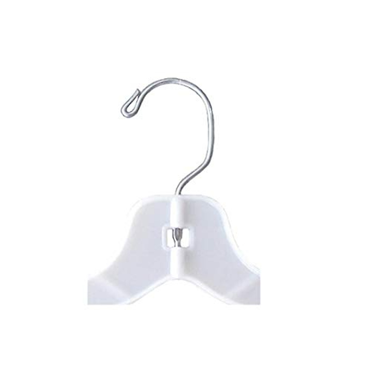 NAHANCO 1412 White Plastic Children's Dress Hangers, Swivel Metal Hook and Notches for Straps, Super Heavy Weight, 12" - (Pack of 100)