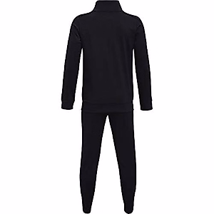 Under Armour Boys' Knit Track Suit, Black (001)/White, Youth Small