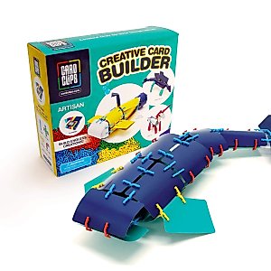 Card Clips 194 pcs Creative Card Building kit - Construction Toys for Girls and Boys Educational STEM Building Alternative to Building Blocks Toy (Artisan)