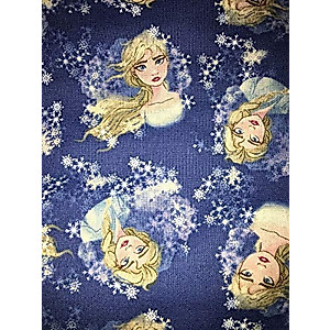 Disney Frozen II Elsa Fabric by The Yard Cotton Face Mask Craft Sewing