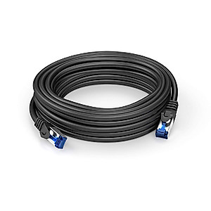 KabelDirekt Network Cable – Transmits Maximum Fiber-Optic Internet Speed – Network, Ethernet & LAN Cable – 100ft – Available in 1-100ft – for Gigabit Networks, Router/Modem, RJ45 (Black/Silver)