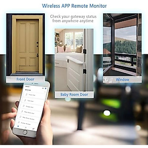 Smart Door Sensor 2 Pack, TESSAN WiFi Window Contact Sensor Work with Amazon Alexa, Google Assistant, No Hub Required, Trigger Phone Notification, Phone Alarm, Programmable with Smart Life Devices