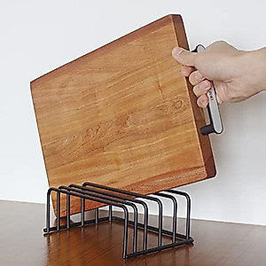 Cutting board organizers (1.0 and 0.6 inch wide slots), cutting board holders, cutting board racks, cutting board storage, biscuit sheets, bakeware organizers for cabinets