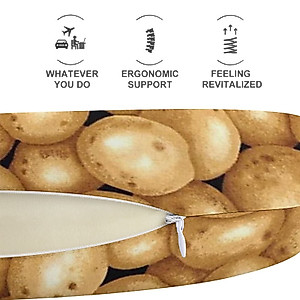 CTOITLKF Travel Pillow, Fresh Potatoes Neck Pillow for Traveling, Memory Foam Portable Support Pillow Sleeping Rest Cushion