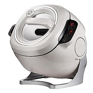 RESKIU Automatic Cooking Machine,2000W 6L auto Cooking Wok Fried Rice Machine,One-Click Smart Start, Three Speed Adjustable,360 ° Automatic Rotation, for Stir Frying,Stewing,Cooking