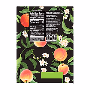 ORIGIN Organic & Non-GMO Peach Flavor Sparkling Water, 12 Fl Oz, Recyclable Aluminum Cans (6 Count)