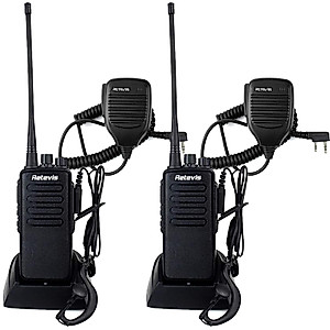 Retevis RT1 Long Range Walkie Talkies,High Power 2 Way Radio with 3000mAh Rechargeable,Emergency Alarm Walkie Talkie for Hunting(2 Pack)