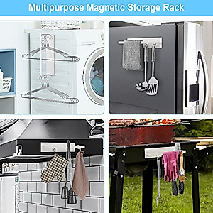 Hanger Organizer Magnetic Hanger Holder for Washing Machine Laundry Room Organization,Clothes Hanger Stacker Coat Hanger Organizer Stacker Hanger Stand Rack for Adult Kids Velvet Pants Hangers Storage