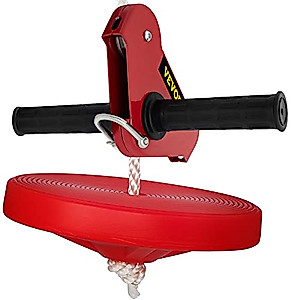 VEVOR Zip line Kits for Backyard 110FT, Zip Lines for Kid and Adult, Included Swing Seat, Zip Lines Brake, and Steel Trolley, Outdoor Playground Equipment Red