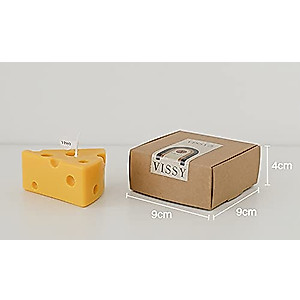 Cheese Shaped Scented Candle,120G Aroma Soy Wax Decorative Candle for Table Photo Prop Birthday Gift,Prefect for Meditation Stress Relief Mood Boosting Bath Yoga