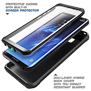 SUPCASE Unicorn Beetle PRO Series Phone Case for Samsung Galaxy S8, Full-Body Rugged Protective Case for Galaxy S8 2017 (Black)