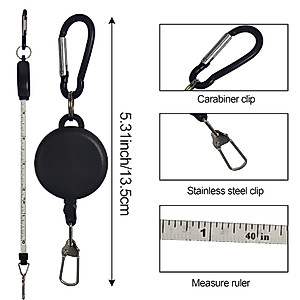 EUPHENG Fishing Tool Kit 3 Designs Zingers Knot Tool Line Clipper Retractors Combo(2158Zinger Retractor Combo)