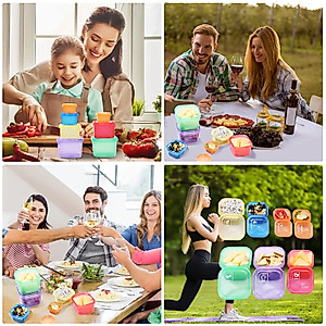 7Pcs Portion Control Container Kit,21 Day Fix Containers And Food Plan,Multi Color Coded Containers,Meal Prep System Storage Containers,BPA Free Weight Loss Food Containers For Double Diet Plan