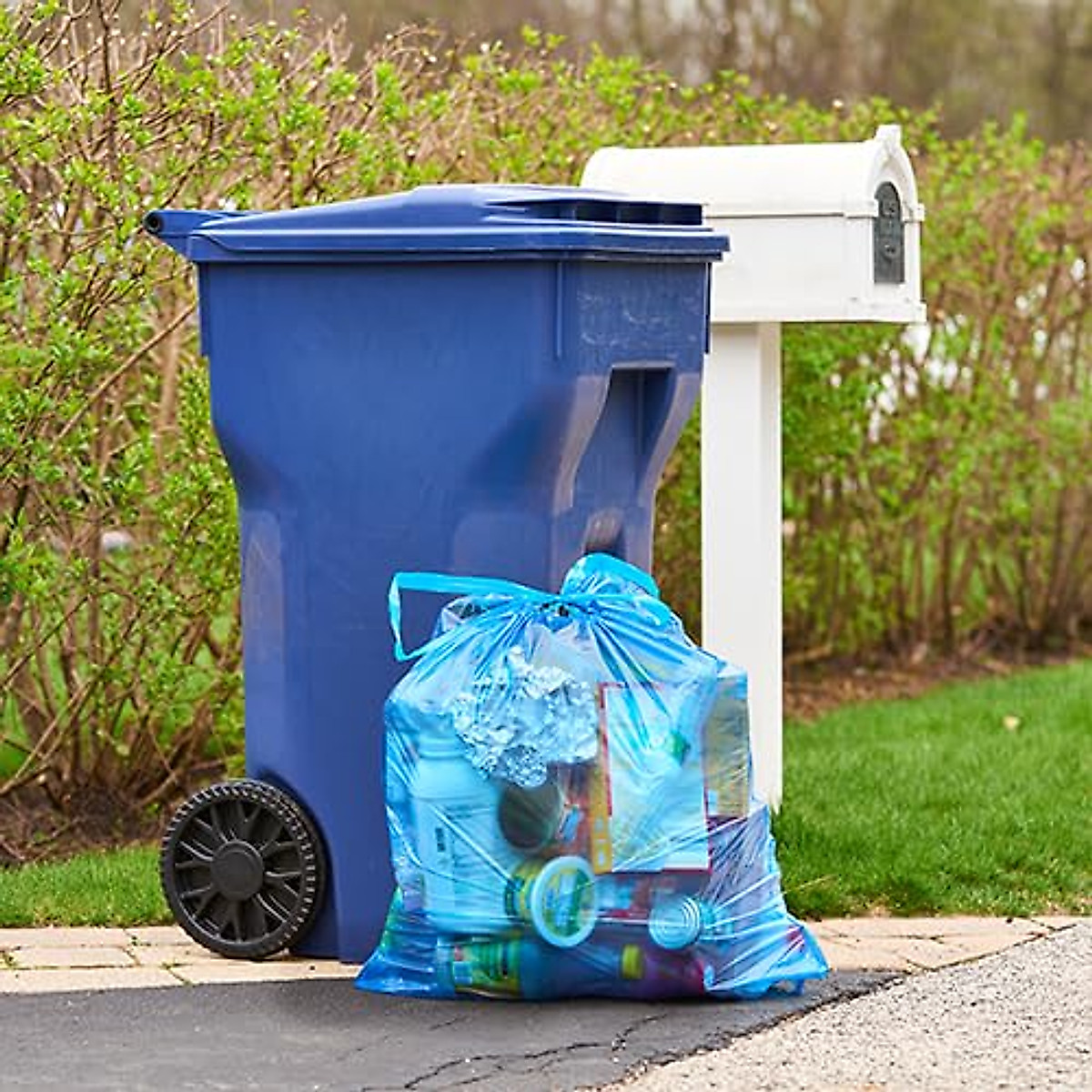 Hefty Recycling Trash Bags, Blue, 13 Gallon, 60 Count