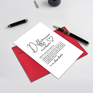 Ogeby Funny Boss Day Card Gifts for Her Him, Happy Boss's Day Card for Boss Women Men, Boss Appreciation Card for Manager Leader Mentor, Difference Maker Definition Card from Group Employee Coworker