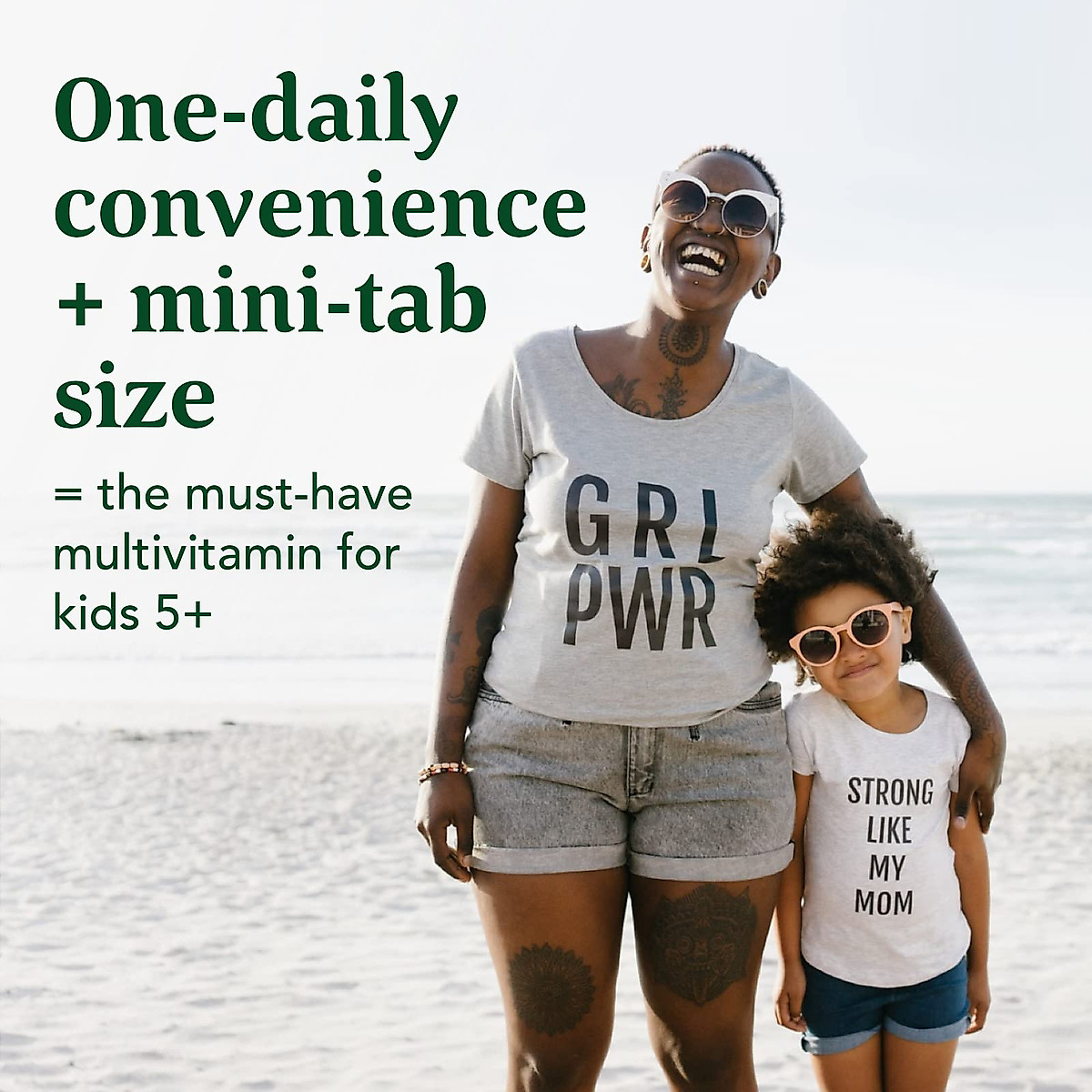 MegaFood Kids One Daily - Kids Vitamins - With Vitamin B, Vitamin C, Vitamin D & Zinc - Bone Health & Immune Support Supplement - Non-GMO, Vegetarian, Made Without 9 Food Allergens - 60 Mini Tabs