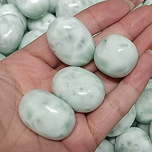 BAWHO 100g 2-3cm Natural Crystal Larimar Stones Gravel Tumbled Quartz Palm Specimen Aquarium Home Decoration DIY QINTINYIN