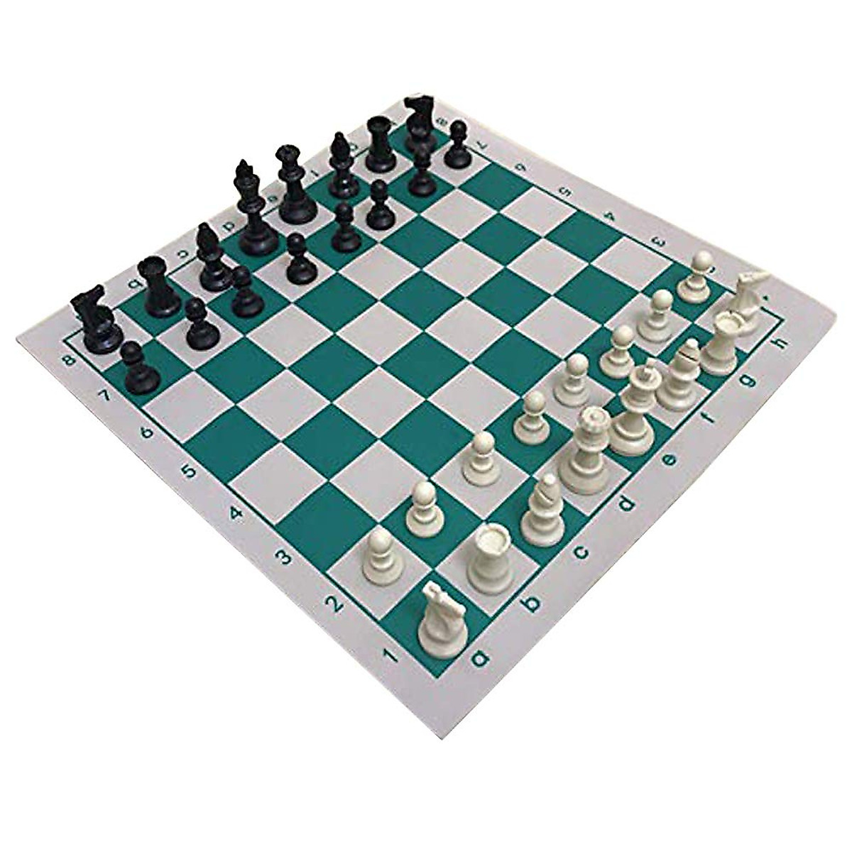 KASCLINO Tournament Chess Mat, PU Leather Tournament Roll Up Chess Board, Chess Rollable Chessboard, Lightweight & Non Slip, Chess Mat for Kids and Adults(Size:34.5cm)