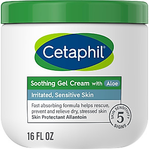 Cetaphil Soothing Gel-Cream with Aloe Instantly Soothes and Hydrates Sensitive Skin, Fragrance and Paraben Free, 16 oz