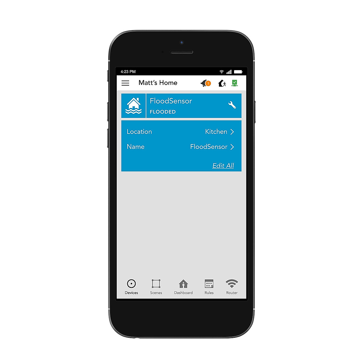 Securifi Water Leak Detection Kit: Almond 2015 Router and 1x Flood Sensor