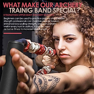 BODY RHYTHM Archery Band Archery Exerciser Bow Trainer Arm Strength Training for Reflex Bow Compound Bow Shooting (50LB Blue)