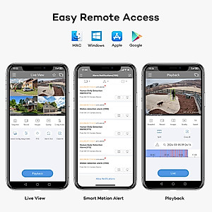 ONWOTE 16 Channel NVR PoE Security Camera System, 12MP 4K 16CH Commercial NVR 4TB, 16x 6MP Wired Outdoor 122° IP Cameras with Audio, AI Detection, 100ft 60ft Ethernet Cables, CCTV for Business Home