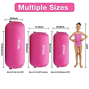 PPXIA Gymnastics Air Roller Air Barrel Inflatable Tumbling Mat, Tumble Track Backhandspring Mat Gymnastic Equipment with Pump for Yoga Training Cheerleading Home Use
