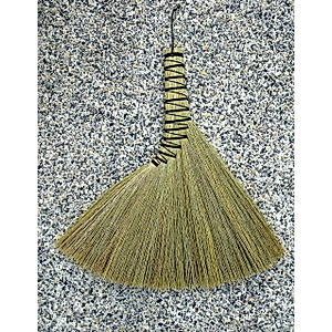 Handmade Turkey Wing Whisk Broom 13inch Asian Thai Feather Duster Natural Grass Dustpan Hand Brush