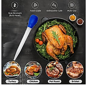 Rocky Mountain Goods Classic Basting Tube for Cooking - 11.5" Strong Suction Nylon Baster - Heat Resistant up to 450˚ - Turkey Baster for Perfect Poultry, Pork Chops, Fish, Chicken