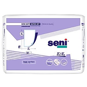 Seni Soft Super Dry Underpads, 30 Count